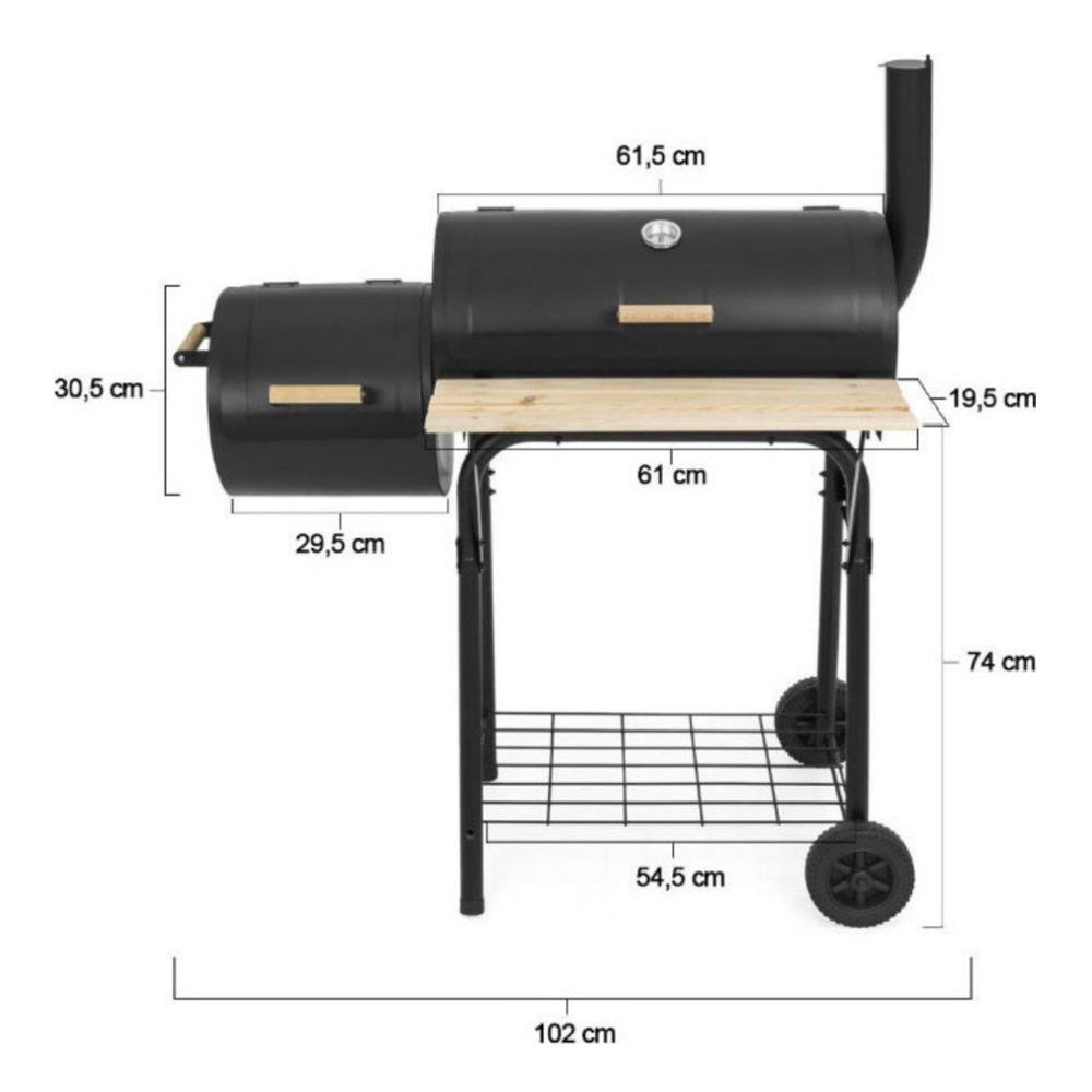Horizontal BBQ Smoker – Deal Frenzy Malta
