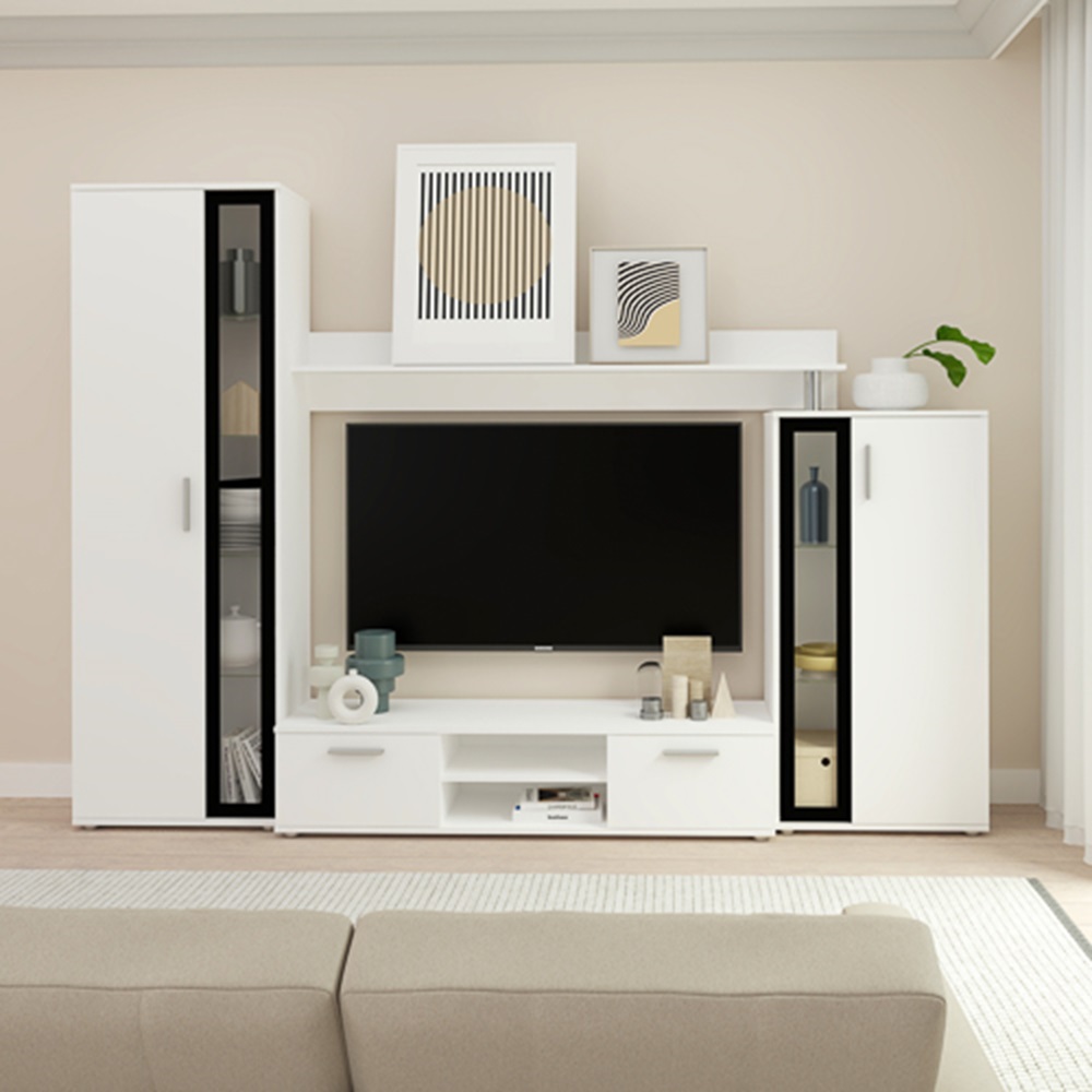 Basel Wall Unit – White – Deal Frenzy Malta
